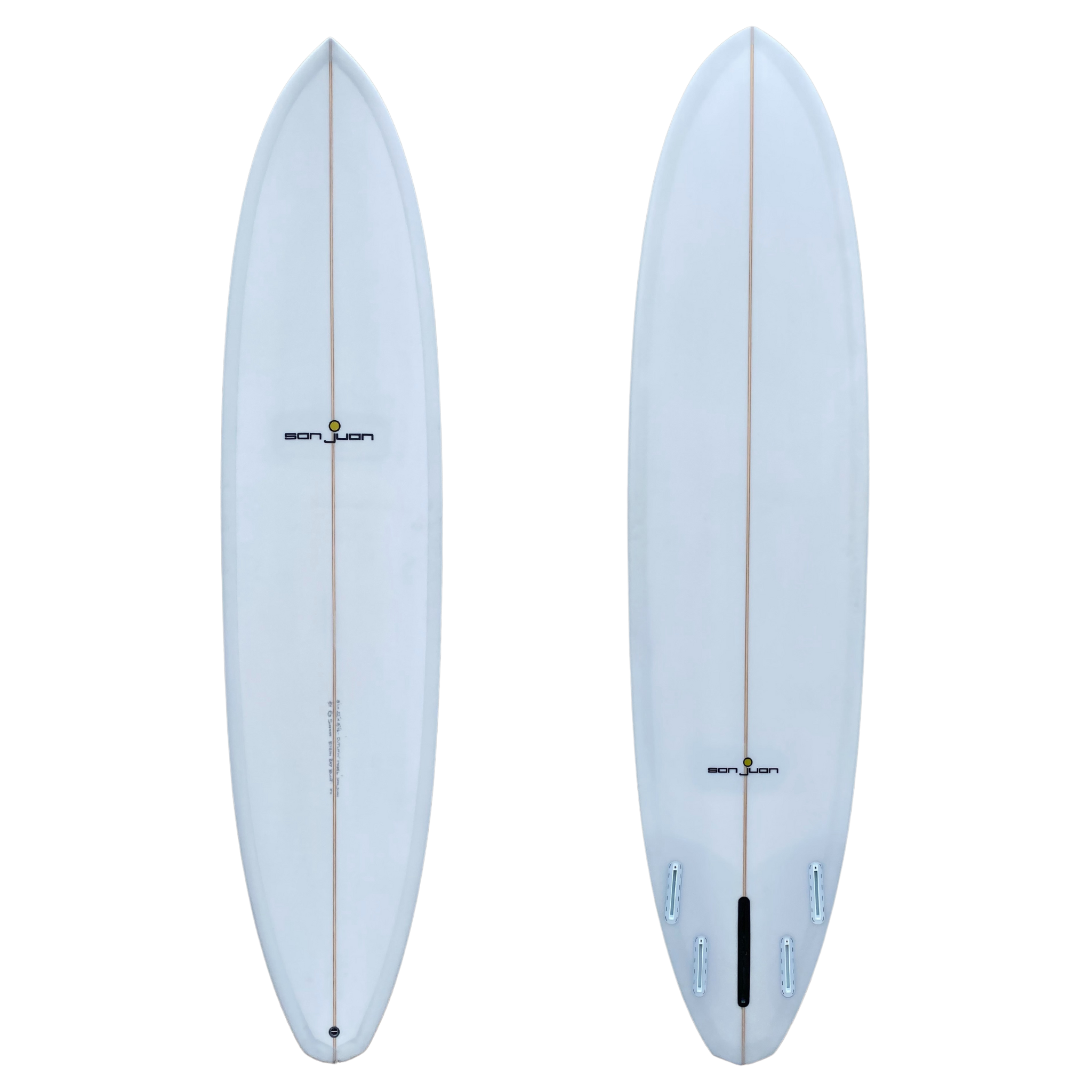 SAN JUAN OUTLAW 8'1" GREY CUT LAP TINT 5 FIN SET UP DIAMOND TAIL ...