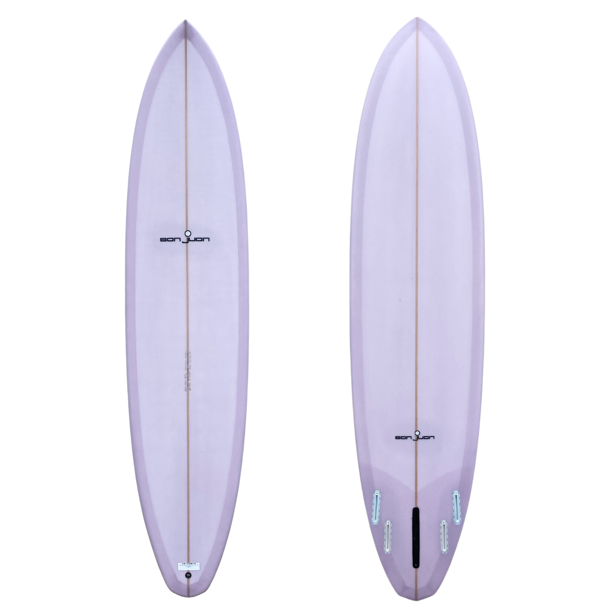 SAN JUAN OUTLAW 8'2" VIOLET CUT LAP TINT 5 FIN SET UP DIAMOND TAIL ...