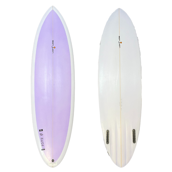 SAN JUAN TWIN PIN 6'0" MID TWIN LAVENDER DECK TINT WET RUB 6MM PLY PIN ...