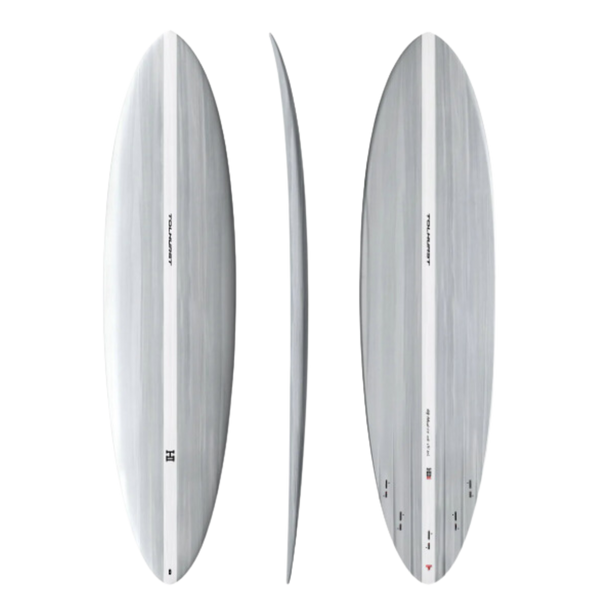 THUNDERBOLT BILLY TOLHURST HI MID 6 ROUND PIN 6'8" CANDY WHITE ...