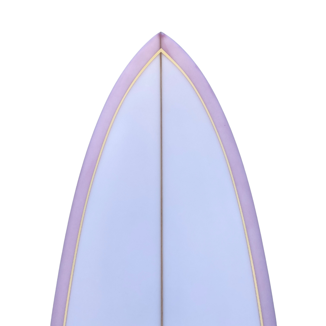 WILLOW SEABIRD CHANNEL PIN 7'4" MUSK CUT LAP TINT PALE YELLOW PIN LINE ...